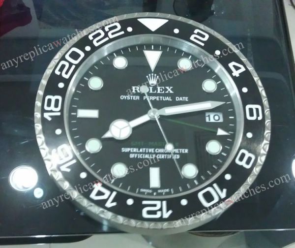 REPLICA ROLEX GMT-MASTER II SS BLACK Replica Rolex WALL CLOCK 13inches
