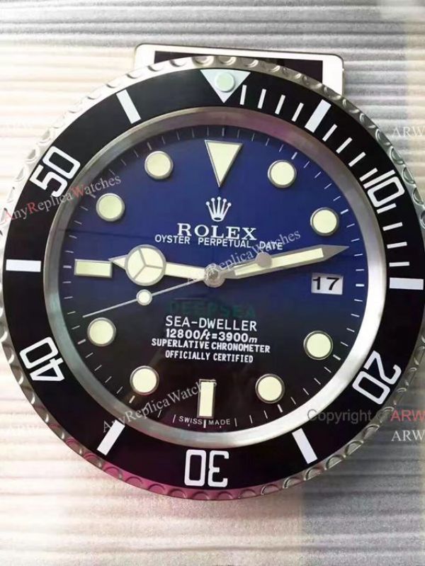 Rolex Deepsea Sea-Dweller D Blue Wall Clock - Buy Reproduction - Rolex ...